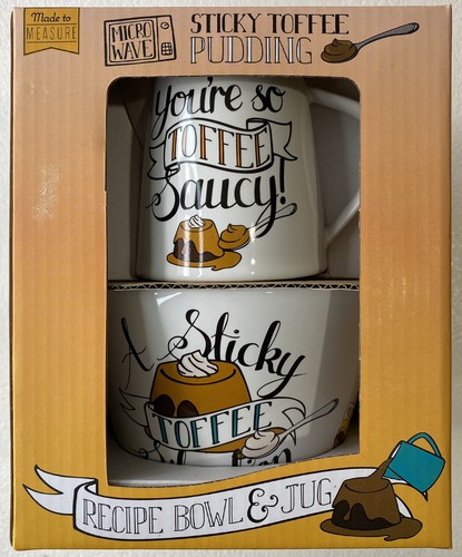 Recipe Bowl & Jug Set Sticky Toffee Pudding Made to Measure Gift Idea ...