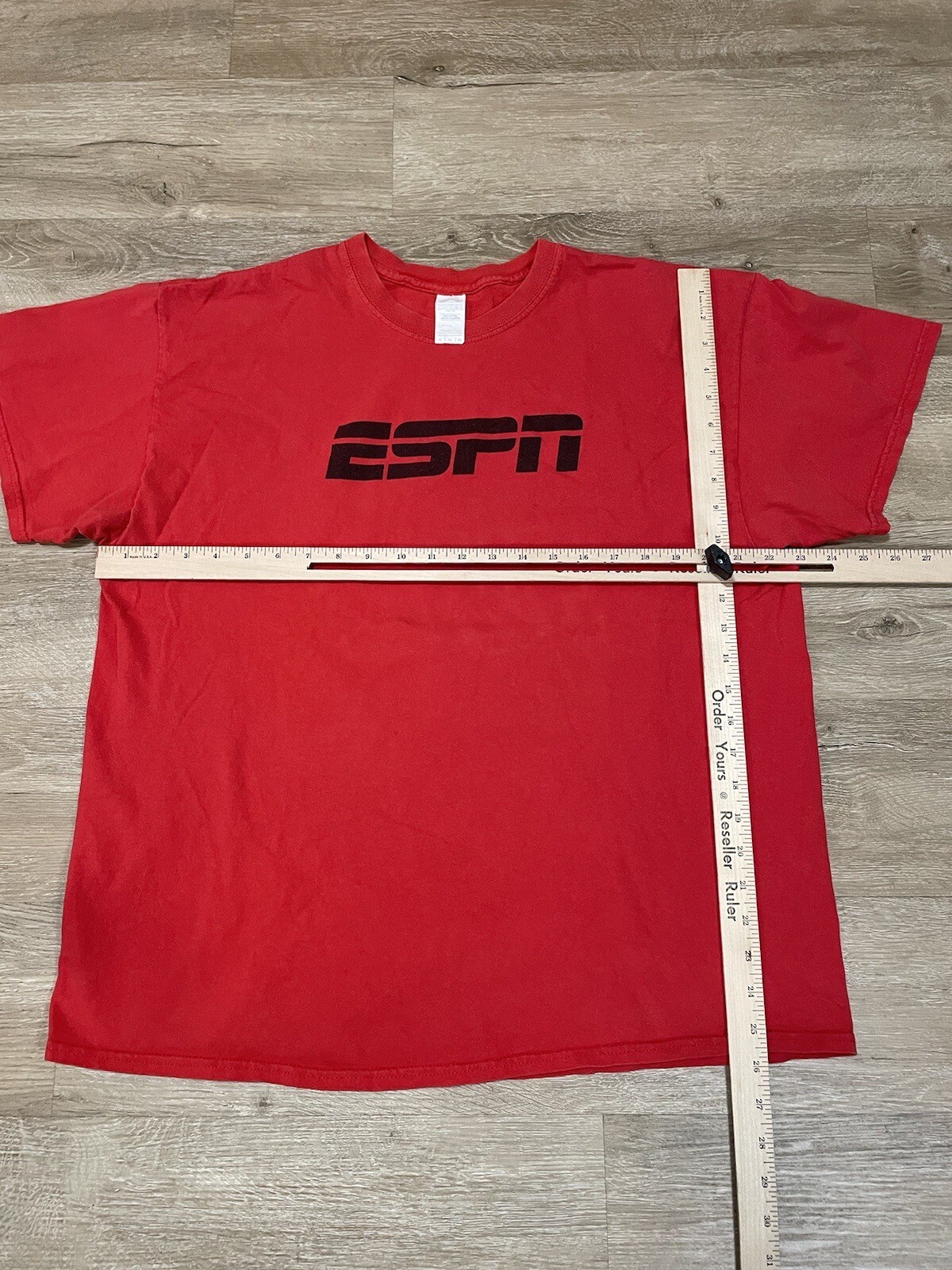 Vintage ESPN Center Print Spellout Red Black Men’s Sz… - Gem