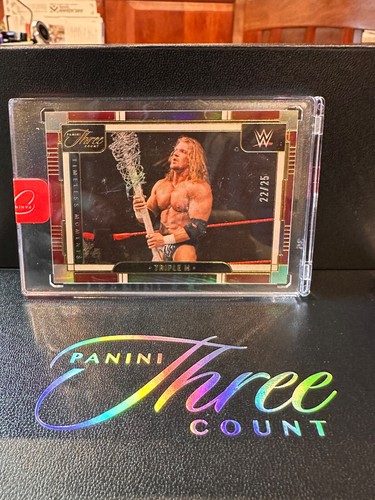2024 Panini THREE COUNT WWE WRESTLING TRIPLE H TIMELESS MOMENTS RED /25 ...