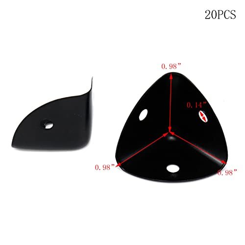 20Pcs Zinc Alloy Box Corner Protectors Black Metal Box Corner Edge ...