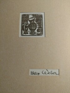 MAX WEBER Original Woodcut - Hand Signed | eBay