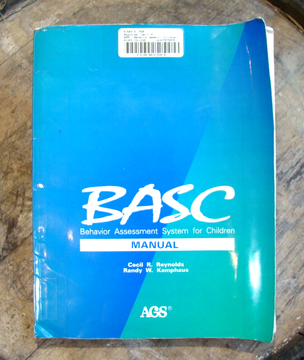 BASC Behavior Assessment System For Children Manual ~1992~ Rating ...