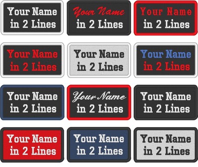 Custom Embroidered Name Tag Sew on Patch Motorcycle Biker MC Badge 4" X ...