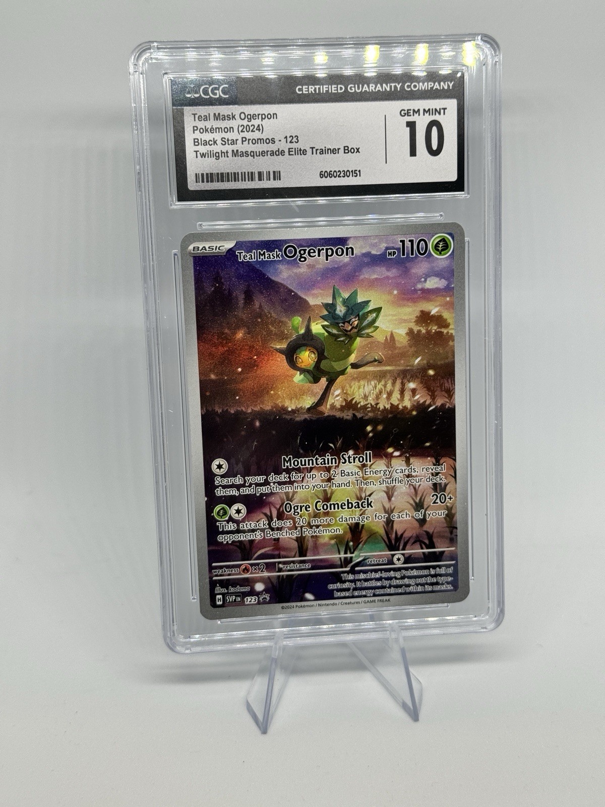 2024 POKEMON TWM POKEMON CENTER ETB PROMO SVP EN #123 TEAL MASK OGERPON ...