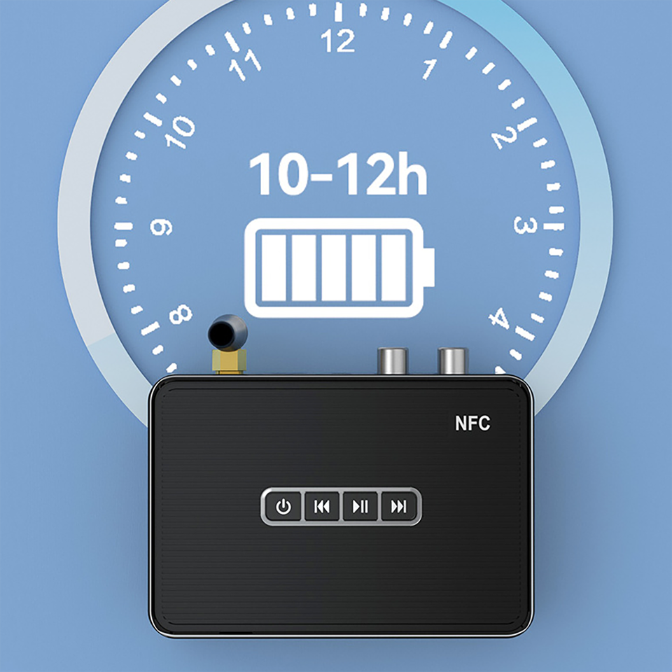 2.4Ghz Bluetooth 5.1 Receiver Wireless NFC to RCA Stereo Audio ...