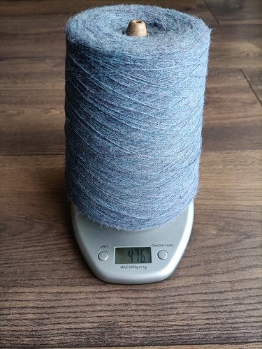 476g Lister & Co Wool Knitting Yarn Cone Soft Blue Purple Colour Cone ...