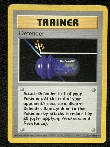 Defender 80/102 - Shadowless Base Set - Non-Holo Pokemon Card - LP | eBay