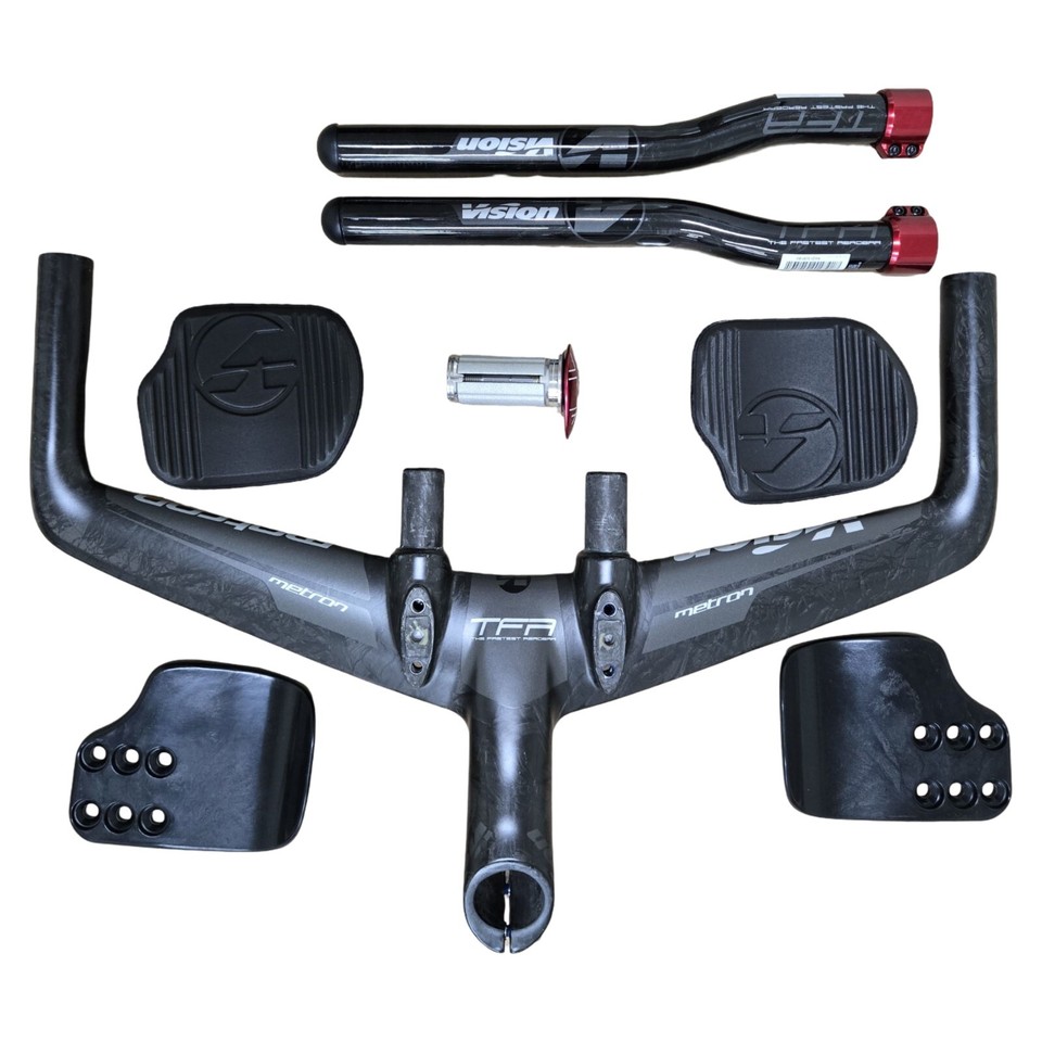 FSA Vision TT Triathalon Carbon Base bar & arm rest 90mm 41cm Metron ...
