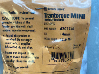 Trantorque Mini Series 14mm Keyless Bushing 6202740 | eBay