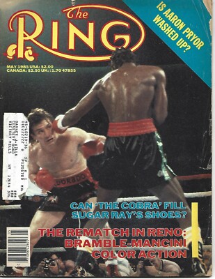 MAY 1985 THE RING BOXING MAGAZINE RAY MANCINI LIVINGSTONE BRAMBLE ...