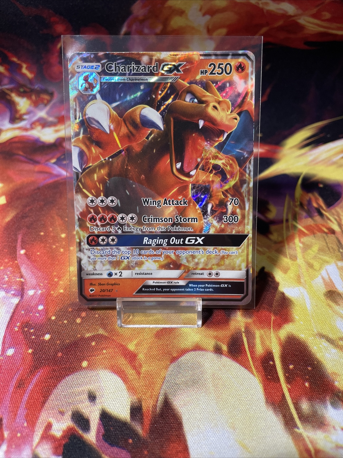 Charizard GX 20/147 - Sun & Moon Burning Shadows - Pokemon Card - NM ...