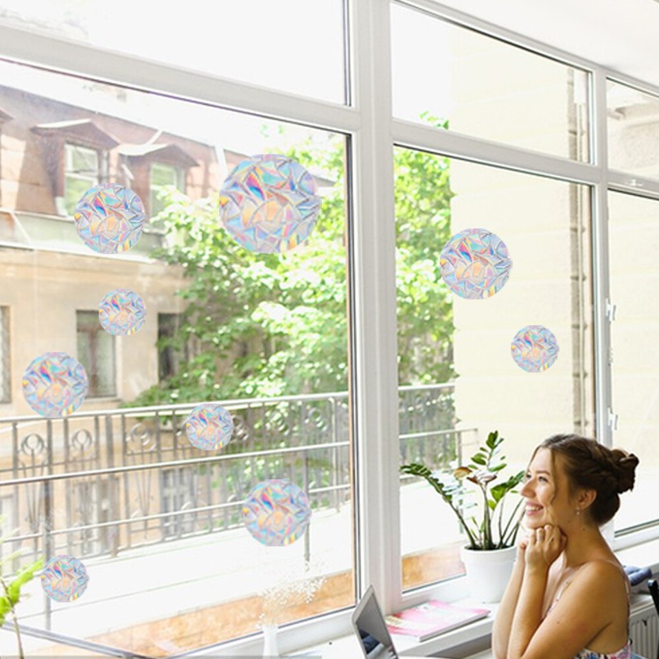 13pcs/sheet Suncatcher Sticker Durable Anti Collision For Window ...