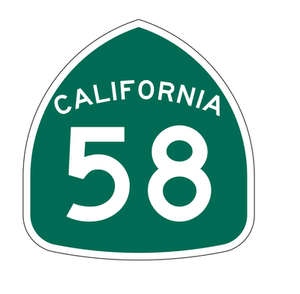 California State Route 58 Sticker Decal R1152 Highway Sign | eBay