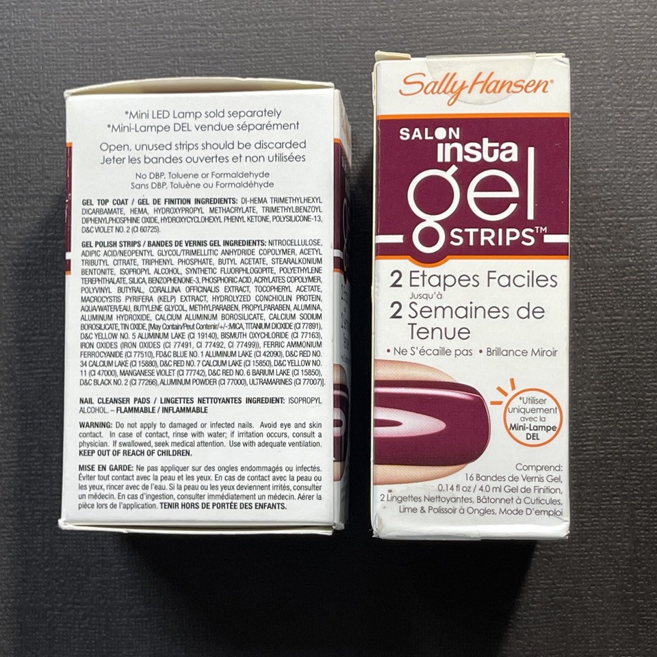 2x Sally Hansen Salon Insta Gel Strips #320 Ruby Do (Up to 2 Weeks Wear ...