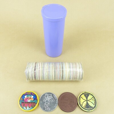 100 Pogs + 4 Slammers + Pog Tube 1990s Retro Nostalgia! Pog Game Ready ...
