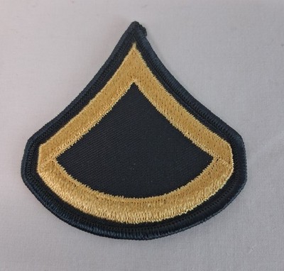 US Army Private First Class PFC E-3 Rank Patch Gold on Black ASU ...