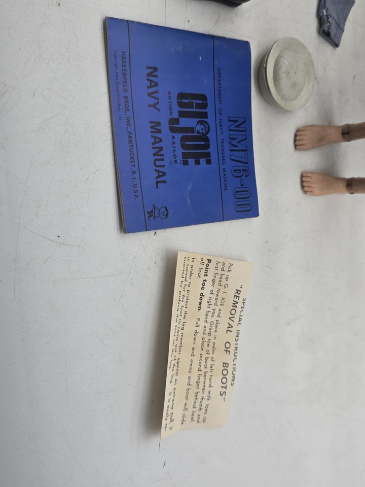 Original 1964 G.I. Joe 12" Action SAILOR NAVYFigure with Manual,Box ...