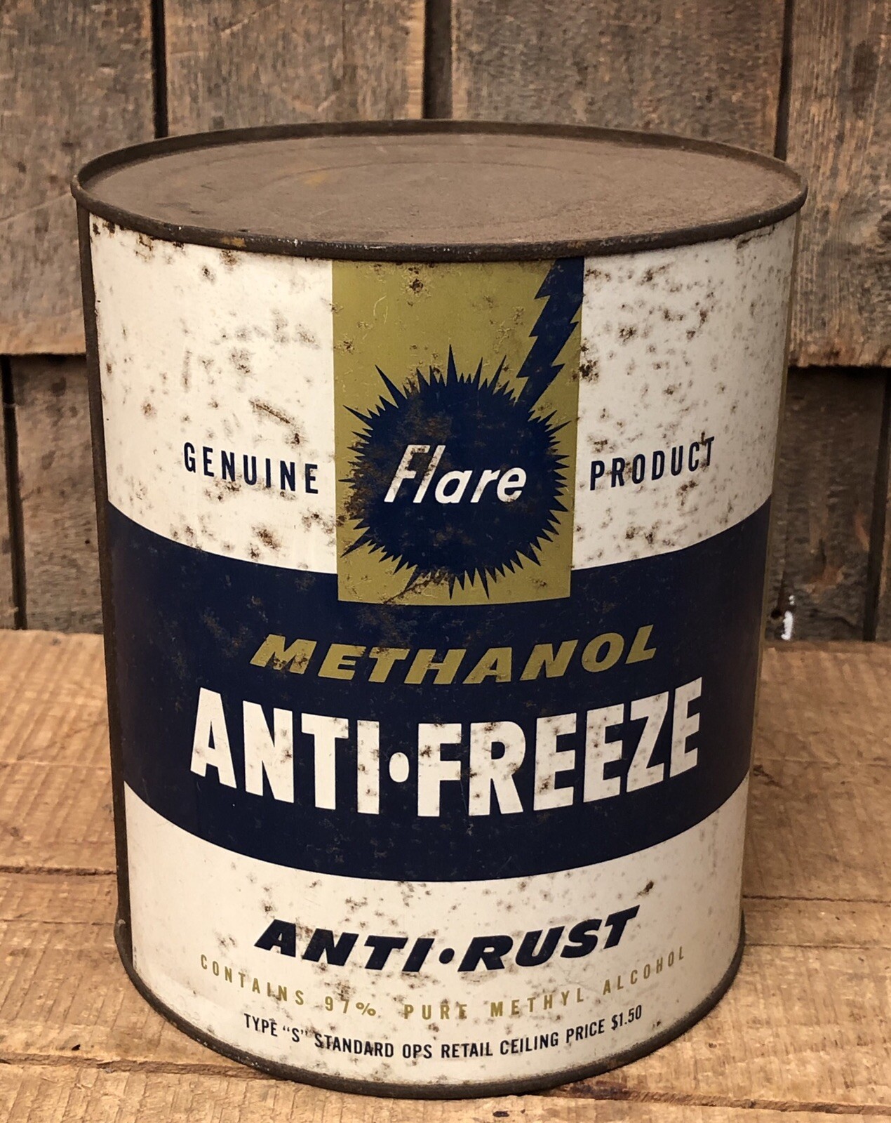 Vintage METHANOL Anti Freeze The Bell Co. Gas Station 1 Gallon Not Oil ...