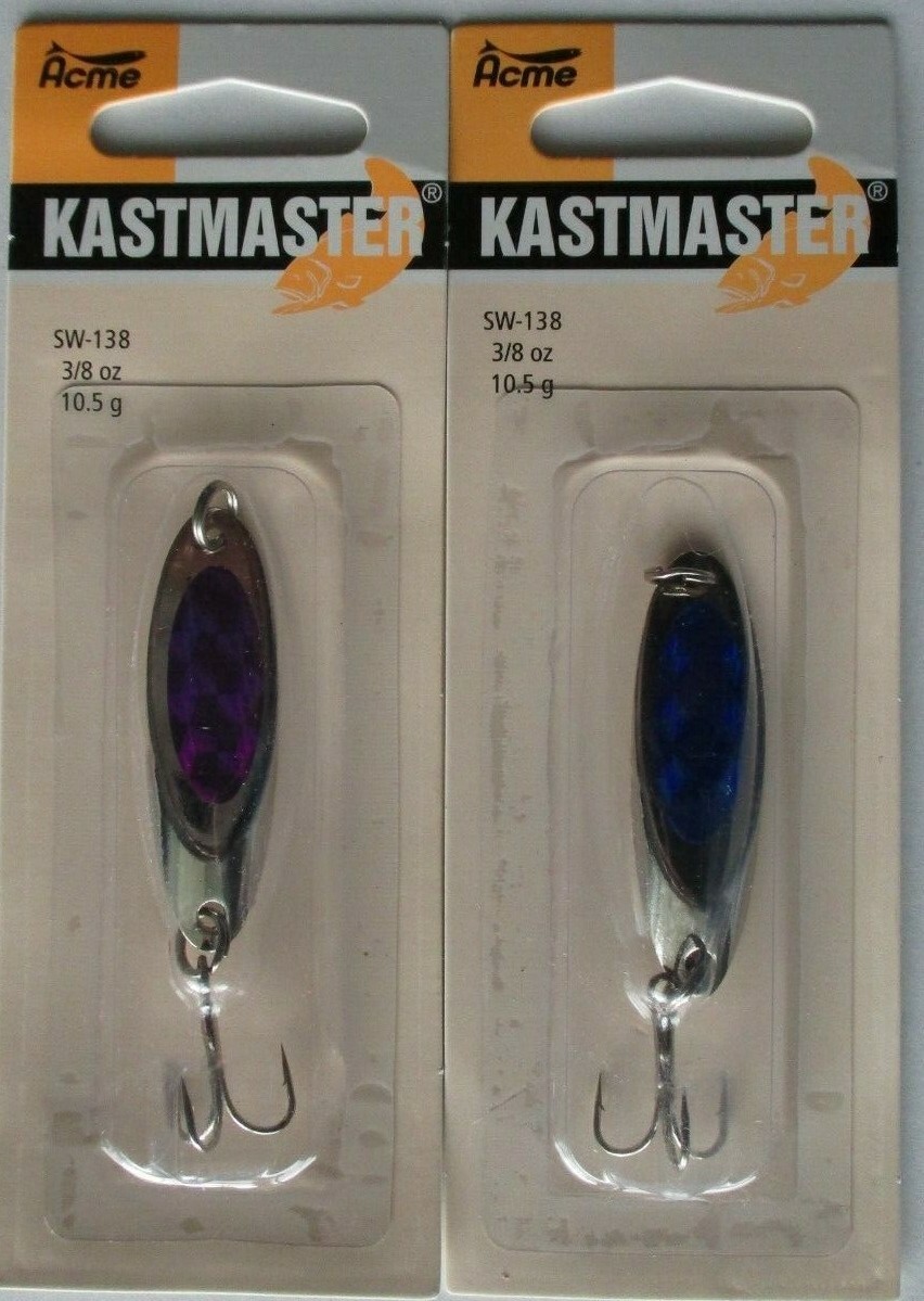 2 Pks. Acme Tackle KASTMASTER Fishing Lures - 3/8 Ounce - Two Popular ...