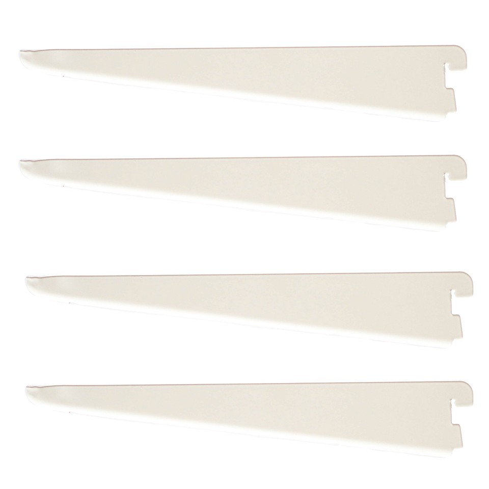 White Twin Slot Shelving System Uprights Brackets Metal Adjustable ...