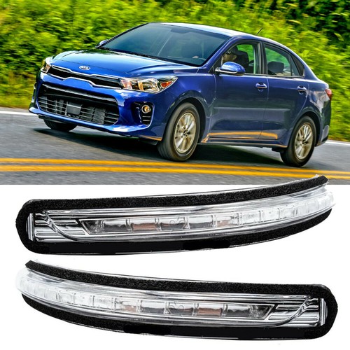 Right + Left Rearview Mirror LED Turn Signal Light Flashing For KIA Rio ...