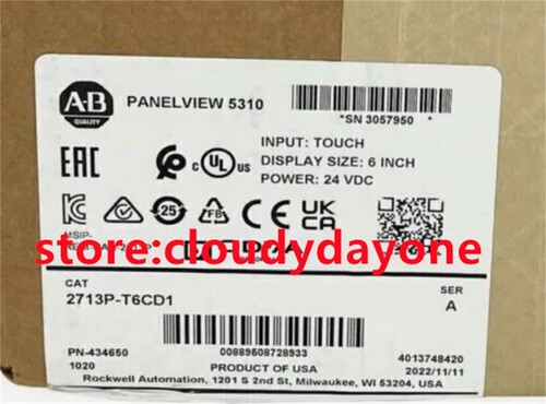 New Allen-Bradley 2713P-T6CD1 /A Panelview 5310 6” Graphic Terminal ...