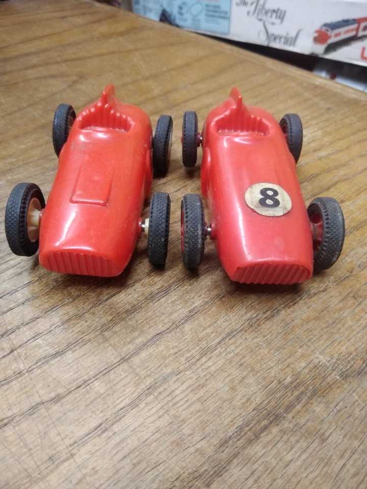 Vtg 1960's 2 Piece Indy Type Eldon Red Slot Car race Toy Lot Looks Good ...