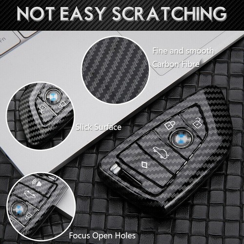 Real Carbon Fiber Remote Key Cover Case Fit For BMW F48 G30 G20 X1 X3 ...