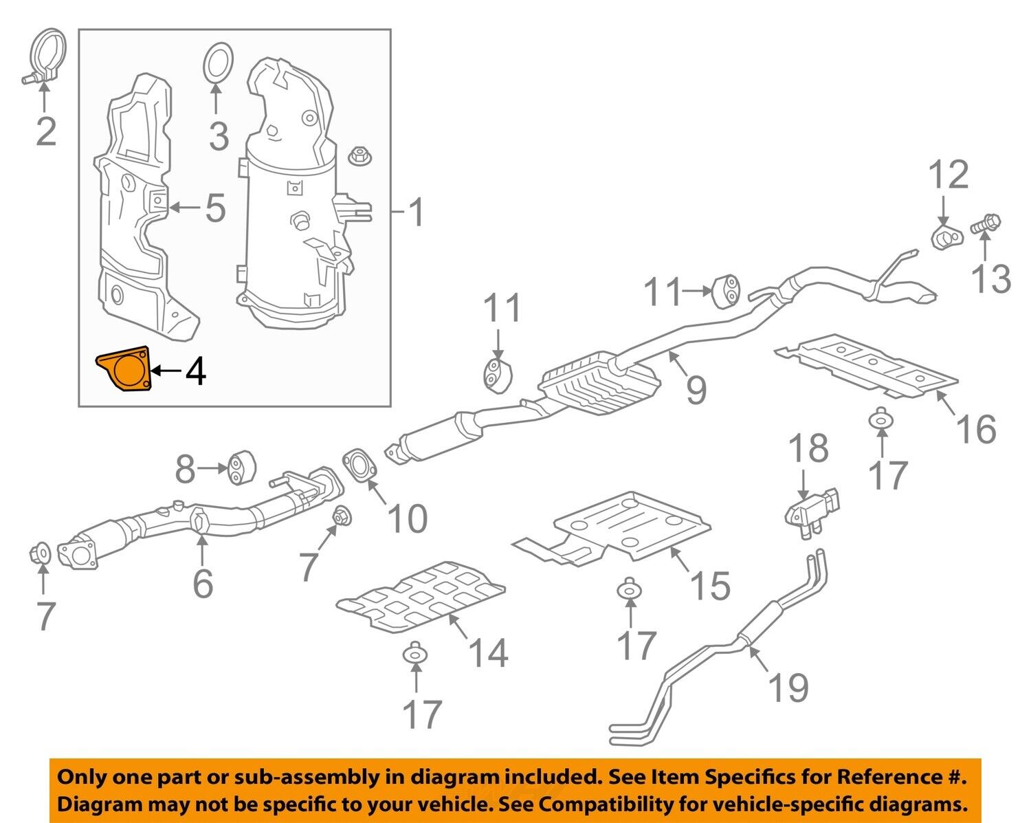 GM OEM 17-19 Cruze Exhaust Components-Catalytic Cnvrtr Gasket 55570081 ...