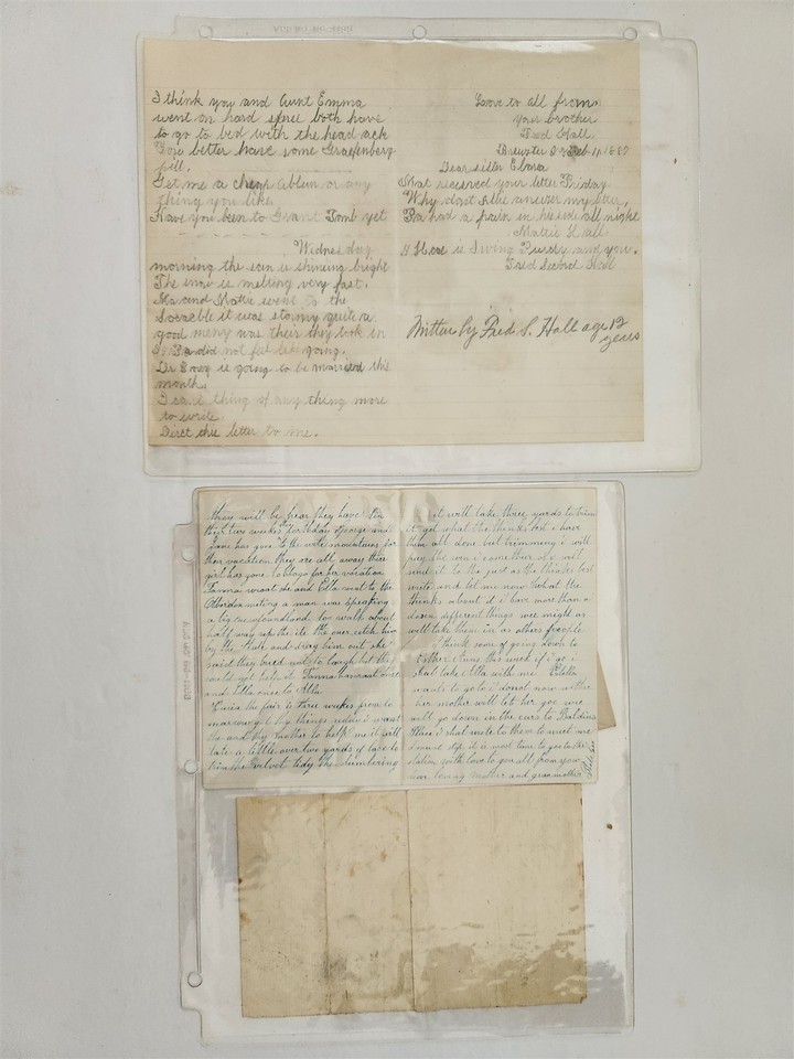 1887-91 antique 10 LETTERS brewster ny CLARA M. HALL family sick no ...