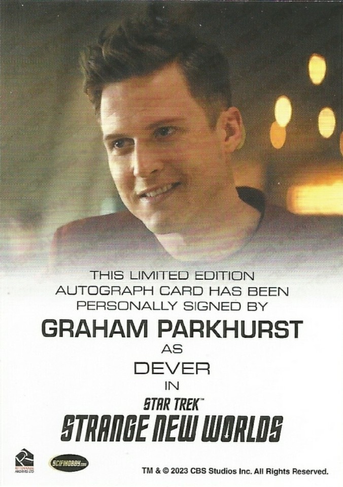 Star Trek Strange New Worlds S1 Trading Cards Autograph Graham ...