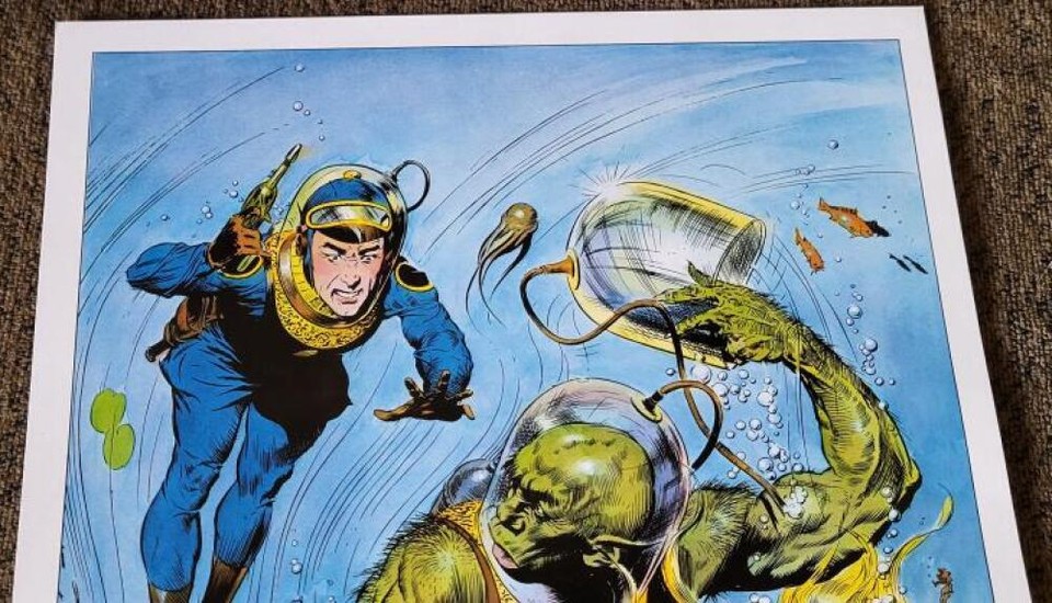 FRANK FRAZETTA print, Famous Funnies #210 in color, Buck Rogers, 1970's ...