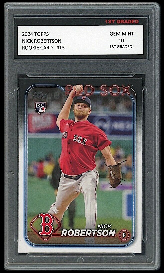 Nick Robertson 2024 Topps 1st Graded 10 MLB Rookie Card RC #13 Boston ...