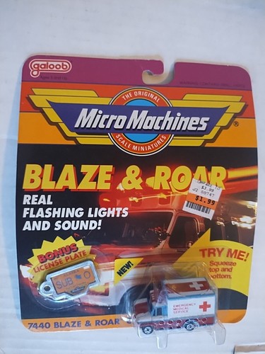 MicroMachines Blaze&Roar With Flashing lights And Bonus License Plate 1990 | eBay