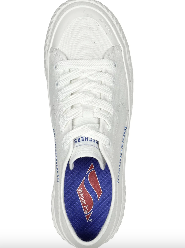 NEW Skechers Women's Street Trax HI Low-Top Casual Sneaker white canvas ...