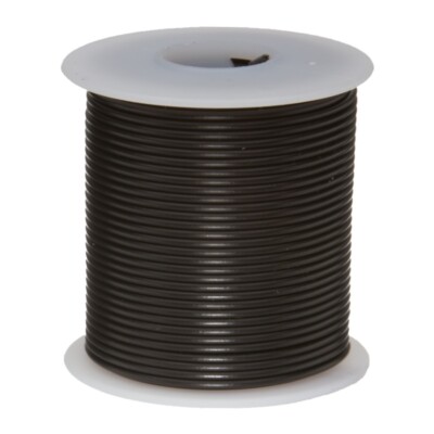 26 AWG Stranded Hook Up Wire, Black, 25 ft, 0.039" Dia, UL1061, 300V | eBay