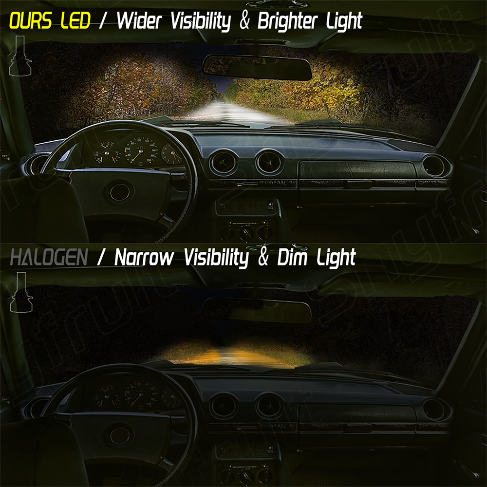 4PCS 4"X6" LED Headlights High-Lo Beam For-Chevy C10 Pickup 1981-87 ...