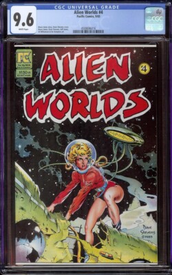 Alien Worlds # 4 CGC 9.6 White (Eclipse, 1983) Classic Dave Stevens GGA ...