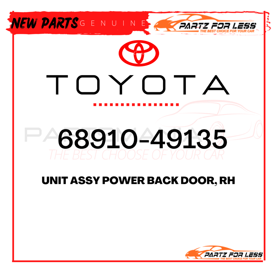 68910-49135 TOYOTA GENUINE 2017-2018 Rav4 UNIT ASSY POWER BACK DOOR, RH ...