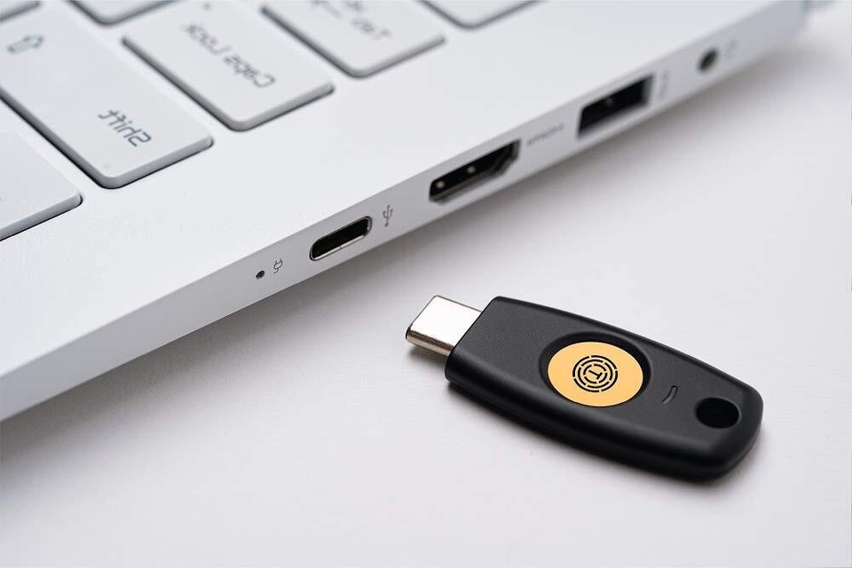 FIDO2 U2F Security Key Passkey Two-Factor Authentication (2FA) USB Key ...
