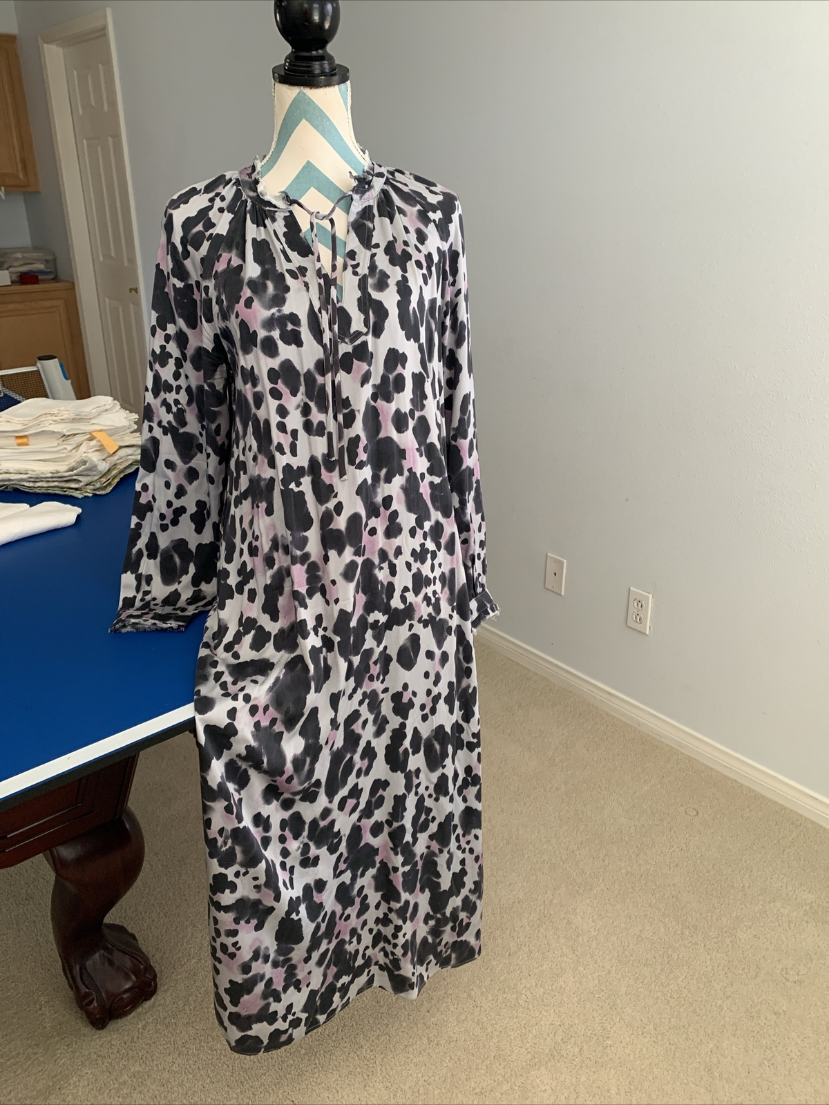 anthropologie cloth and stone Long Dress Animal Print M | eBay