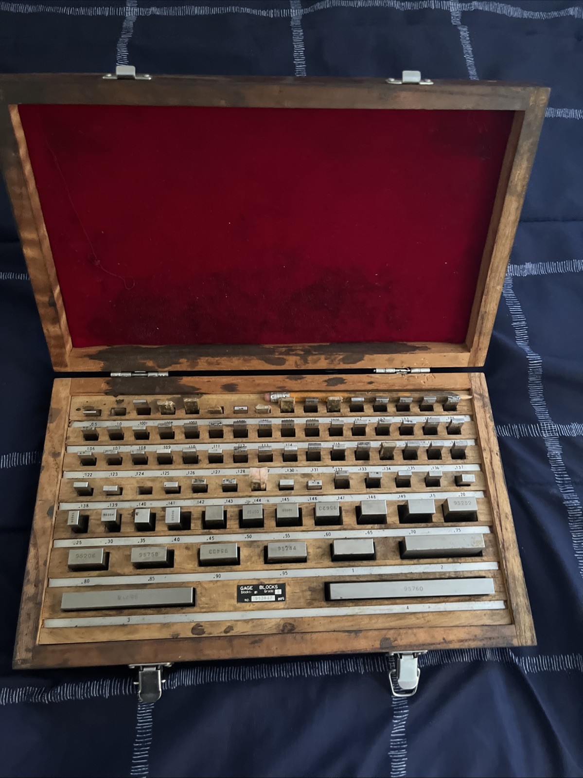 Jo Block Complete Set, Precision, Gorgeous Wooden Box, Seldom Used | eBay
