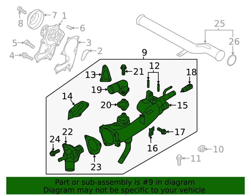 Genuine Kia Engine Coolant Thermostat Kit 25600-3L380 | eBay