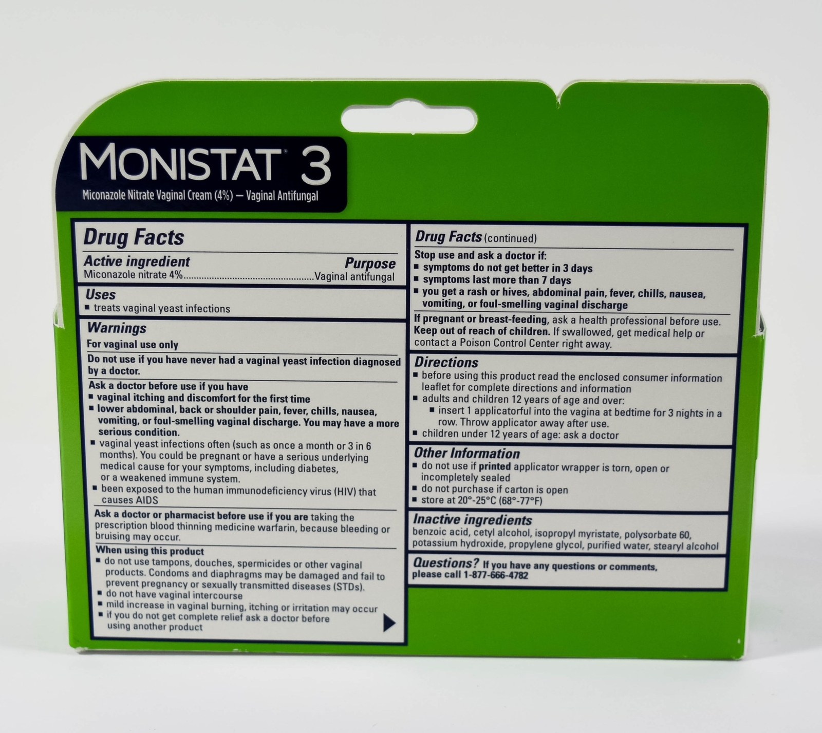 Monistat 3-Day Yeast Infection Treatment - 0.18 oz (540201) for sale ...