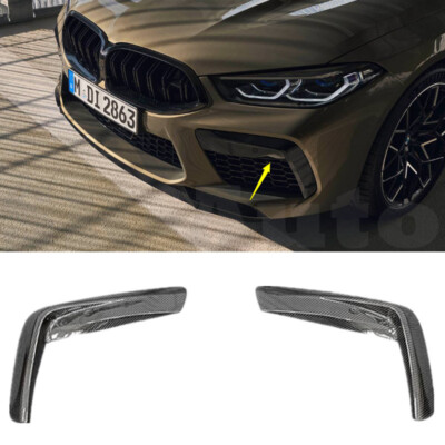 Front Fog Lamp Eyebrow Spoiler Cover Trim 2x For BMW M8 2020-2023 ...