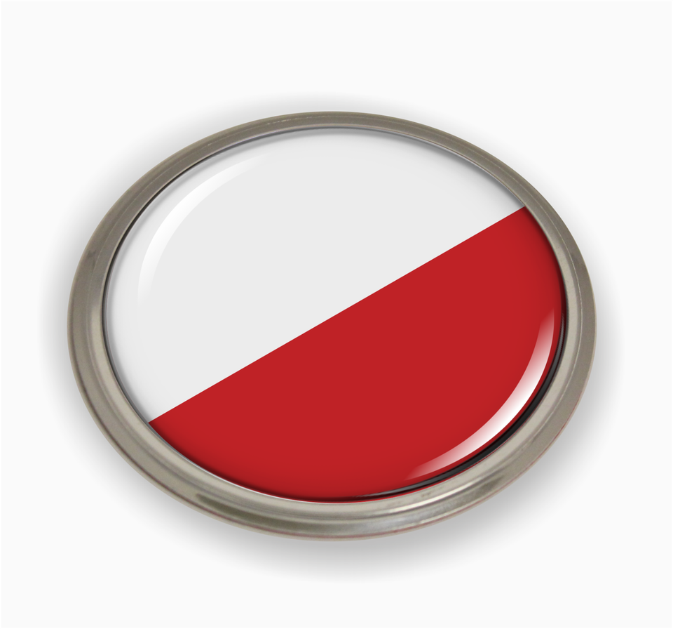 Emblem Car Sticker Chrome ROUND Bezel - Poland Flag | eBay