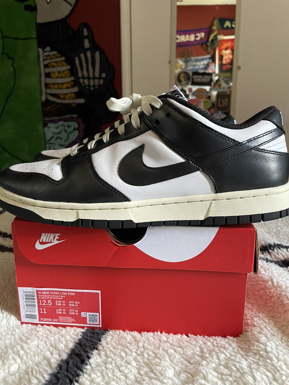 Nike Dunk Low Vintage Panda Sneakers Shoes Size Mens … - Gem