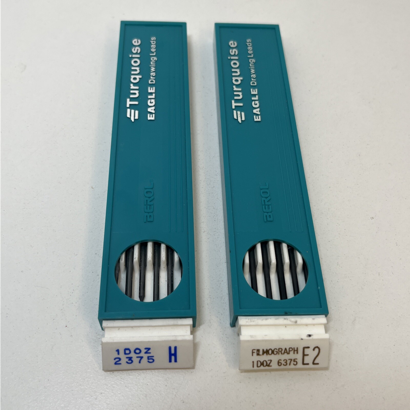 Lot of 2 Vintage Berol Eagle Turquoise Drawing Leads - 2375 H & 6375 E2 ...