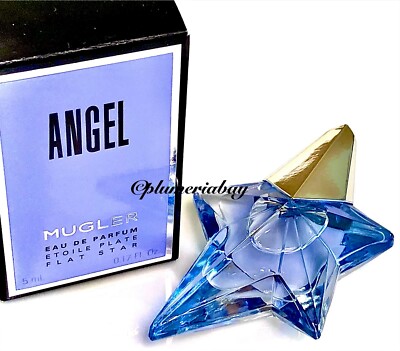 MUGLER Angel Eau de Parfum Flat Star TRAVEL MINI Bottle Splash ~ 5mL ...