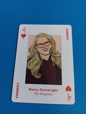 Nancy Cartwright The Simpsons Four Of Hearts Playing Card | eBay